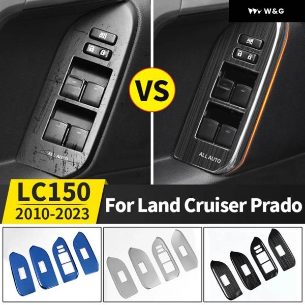 2010-2021年式 トヨタ ランドクルーザー プラド 150 内装 アクセサリー ガラス ボタン パネル FJ150 J15 ドアハンドル カスタムパーツ アクセサリー 交換用部品Hign-concerned Chemical:None...