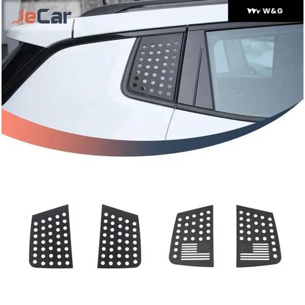 合金 リアウィンドウ用 トライアングル ガラス 装飾 カバー ステッカー トリム ジープ コンパス 2017年以降 車 外装 アクセサリー カスタムパーツ アクセサリー 交換用部品Hign-concerned Chemical:NoneCa...