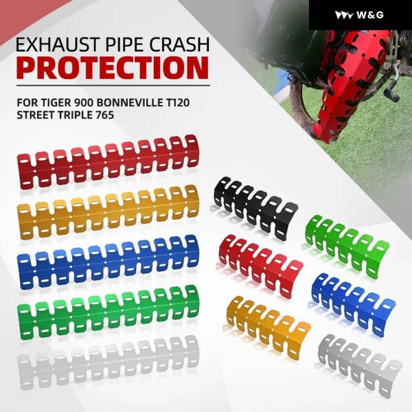 TIGER 900 BONNEVILLE T120 STREET TRIPLE 765 オートバイ バイク 汎用 マフラー パイプ レッグ プロテクター ヒートシールド プロテクター カスタムパーツ アクセサリー 交換用部品Protecti...