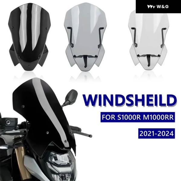 オートバイ バイク ツーリング用ウィンドスクリーン ウインドシールド ウインドシールドスクリーン ウィンドデフレクター BMW S1000R 21-24 M1000R 23-24 カスタムパーツ アクセサリー 交換用部品Hign-conce...