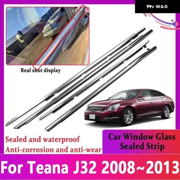 窓ガラスシールストリップ 日産 ティアナ J32 2008~2011 2012 2013 マキシマ クロームラミネート プロテクター ウェザーストリップアクセサリー カスタムパーツ アクセサリー 交換用部品Hign-concerned Ch...