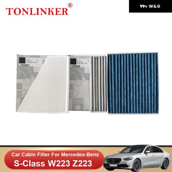 TONLINKER キャビン フィルター メルセデス ベンツ S クラス W223 Z223 2020 2021 2022 S350D S450 S580 4MATIC マイバッハ S450 S580 S680 S650 カスタムパーツ ア...
