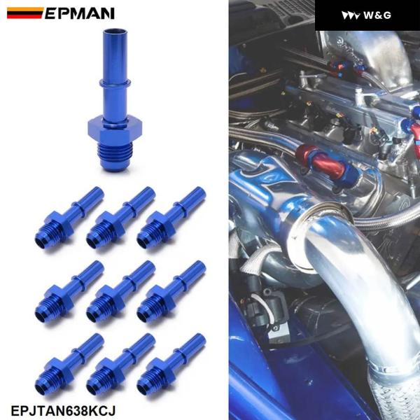 EPMAN 10個入り 汎用 燃料 アダプター AN6〜3/8インチ オス クイックコネクト LS ブルー EPJTAN638KCJ カスタムパーツ アクセサリー 交換用部品Special Features:universalItem Di...