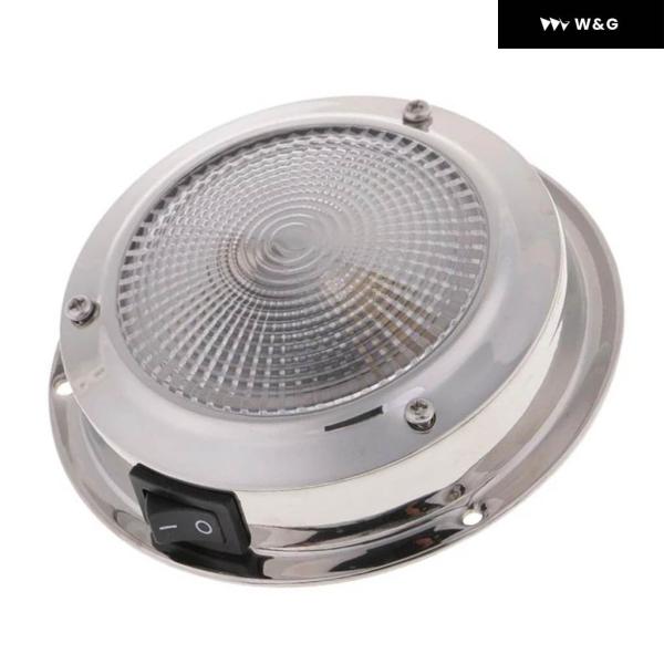 12V 5.5インチ ステンレス インテリア ハウジング キャビンドーム 天井ランプ ライト ヨット ボート マリン RV バス カスタムパーツ アクセサリー 交換用部品Hign-concerned Chemical:NoneDisplac...