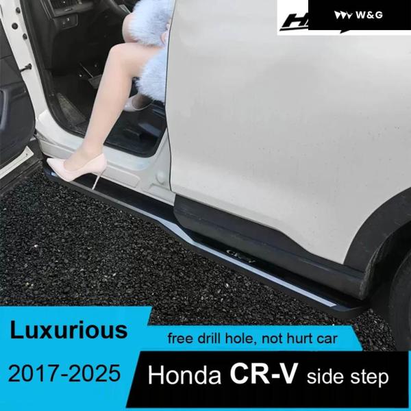 高級サイドステップフットペダルナーフバーランニングボード ホンダ CR-V CRV 2017-2024 ドリル穴 車を傷けない プロモーション価格 カスタムパーツ アクセサリー 交換用部品Hign-concerned Chemical:No...