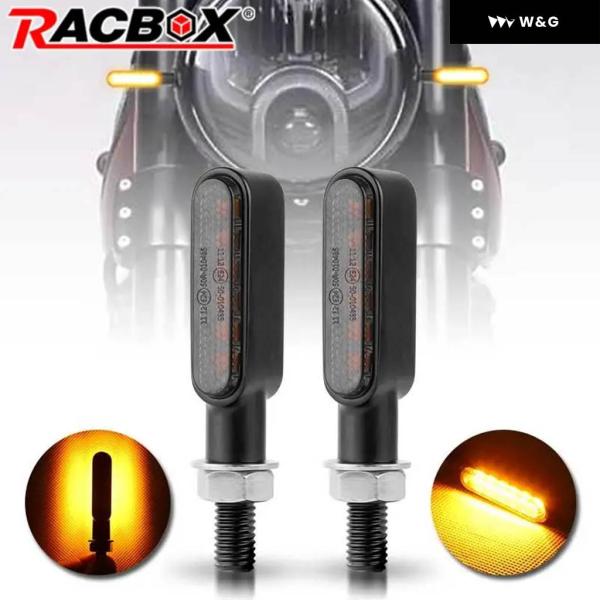 8MM ミニ オートバイ バイク LED ウィンカーライト インジケーター シグナルランプ 12V フロントリア ライト ヤマハ ホンダ スズキ カワサキ カフェレーサー カスタムパーツ アクセサリー 交換用部品Battery Includ...