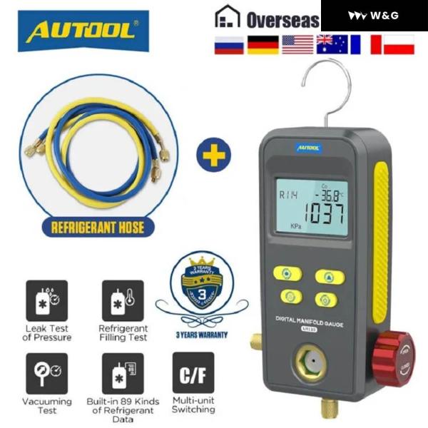 LM110 PLUS デジタル冷凍 マニホールド HVAC メーター 真空圧力温度 エアコン テスター 冷媒 パイプ 付き カスタムパーツ アクセサリー 交換用部品Brand Name:AUTOOLOrigin:Mainland China...