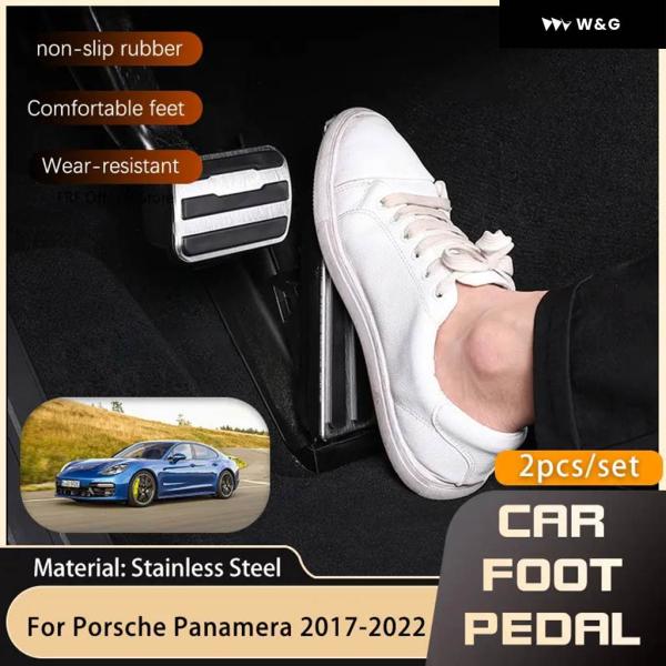 2個 AT車ペダル ポルシェ パナメーラ 971 シャーシ G2 2017-22 ガスアクセルレストフット ドリル不要ペダル カスタムパーツ アクセサリー 交換用部品Hign-concerned Chemical:NoneSpecial F...