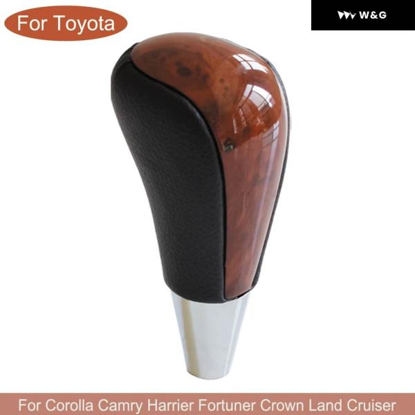 ギアオートマチック シフト レバー スティックノブ トヨタ カローラカムリ/ハリアーフォーチュナークラウンウォールナットレザーカー スタイリング カスタムパーツ アクセサリー 交換用部品Hign-concerned Chemical:Non...