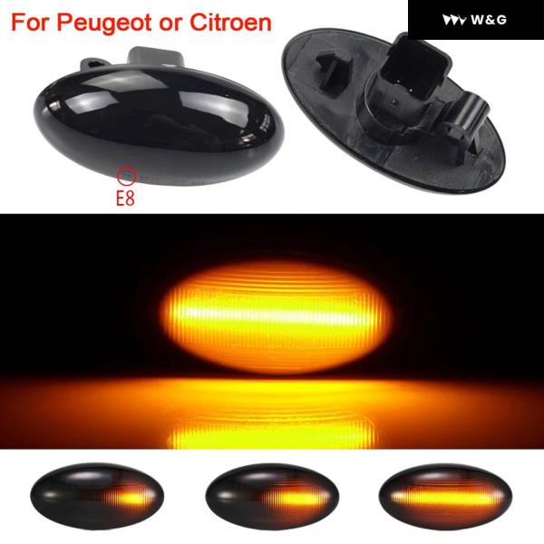 サイド マーカーライト プジョー 107 108 301 4007 607 シトロエン C-CROSSER ELYSEE BERLINGO DISPATCH XSARA C1 C2 ダイナミックターンランプ カスタムパーツ アクセサリー 交...