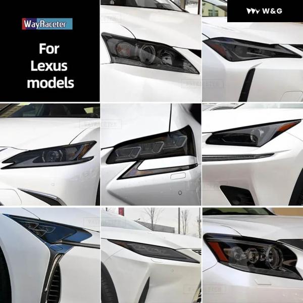 スモークブラックTPU ステッカー カー ヘッドライト フィルム レクサス ES 300H NX CT GS IS LC LS RX LX570 RC UX GX Fスポーツ 2022 カスタムパーツ アクセサリー 交換用部品Categor...