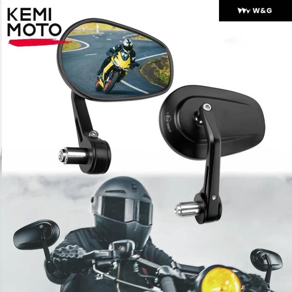 E24 ミラー バーエンド オートバイ バイク バックミラー 汎用 BMW R1250GS R1200GS カワサキ Z1000 Z750 ホンダ CB1000R CB600F カスタムパーツ アクセサリー 交換用部品Hign-concer...