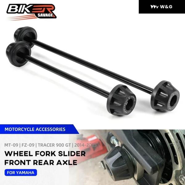 ヤマハ MT09 FZ09 FJ09 トレーサー 9GT 9GT+PLUS フロント リア ホイール アクスル フォーク スライダー プロテクター オートバイ バイク アクセサリー クラッシュ パッド MT-09 カスタムパーツ アクセサリ...
