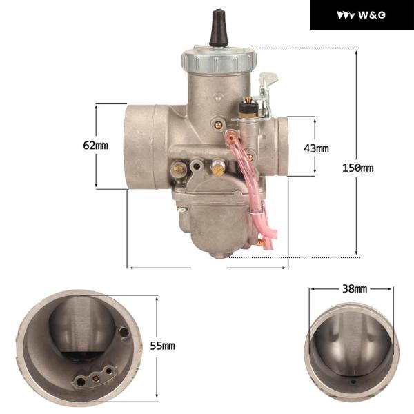 オートバイ バイク VM38/38MM VM38-9 キャブレター 42-6025 13-5006 ラウンドスライドスピゴット キャブレター 2ストローク モトクロス カスタムパーツ アクセサリー 交換用部品Hign-concerned C...