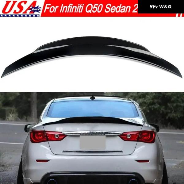 ダックビル ハイキック PSM スタイル トランク スポイラー グロスブラック 2014-2022 インフィニティ Q50 カスタムパーツ アクセサリー 交換用部品Hign-concerned Chemical:NoneItem Weigh...