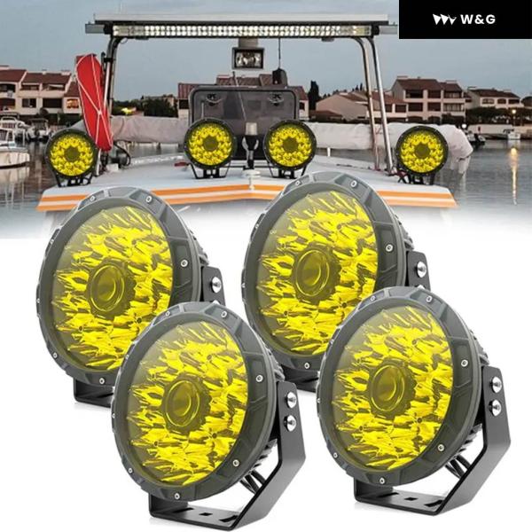 4X4 LED ドライビングライト 9インチ ラウンドオフロードルーフワークランプ 車 ARB ジープ ボルボ トラック ボート NIVA LADA フォード ホンダ 12V 24V カスタムパーツ アクセサリー 交換用部品Hign-con...