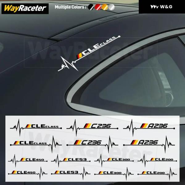 反射ビニール デカール ドイツ国旗ウィンドウ ステッカー メルセデス ベンツ CLE クラス 2024 C236 A236 CLE53 CLE300 CLE200 CLE450 2枚 カスタム パーツ アクセサリーHign-concerne...