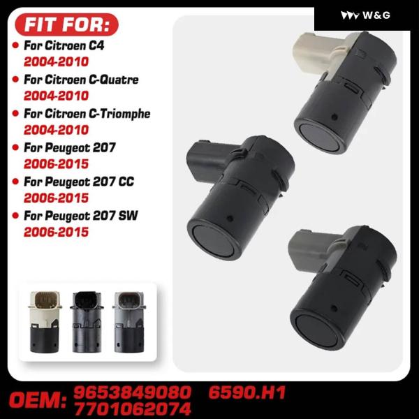 リア パーキング PDCセンサー シトロエン C4 C-QUATRE C-TRIOMPHE 2004-2010 プジョー 207 CC SW 2006-2015 9653849080 7701062074 6590.H1 カスタム パーツ ...