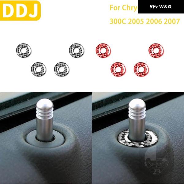 クライスラー 300 300C 2005 2006 2007 カーアクセサリー インテリア カーボン ドアロックリング トリム ステッカー カスタム カスタム パーツ アクセサリーSticker Placement:NAVIGATION,I...