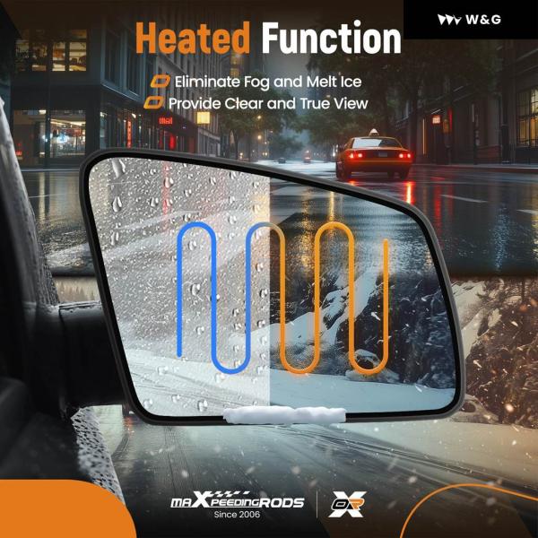 右 助手席側 ヒーターミラー ガラス メルセデス ベンツ A B C W204 E W212 S W221 GLA GLK 2013-2018 交換用 A2128102921 カスタム パーツ アクセサリーHign-concerned Ch...