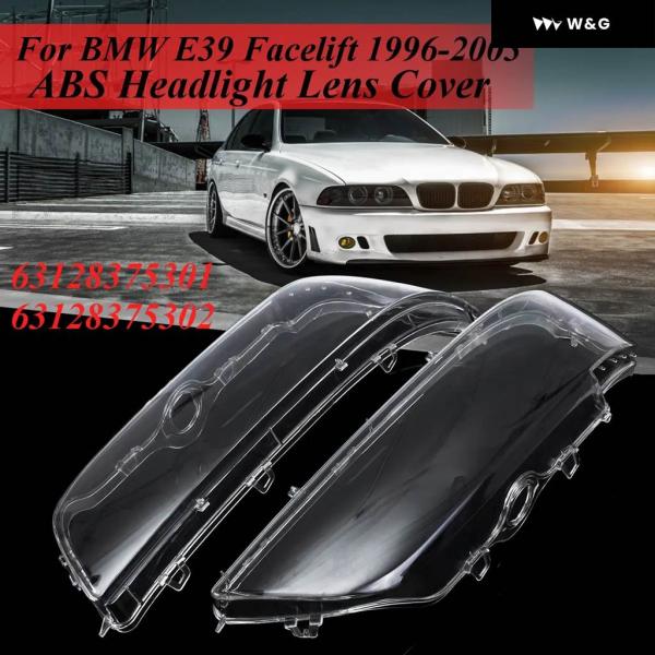 BMW E39 フェイスリフト 1996-2003 車用 ヘッドライト カバー シェル ヘッドライト ランプ ガラスレンズ キット 2000-02 #63128375301 63128375302 カスタム パーツ アクセサリーHign-c...