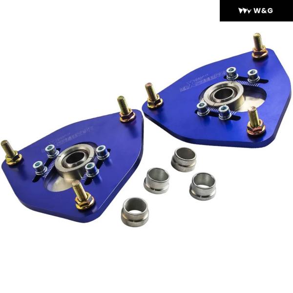 2Xサスペンションフロントキャンバープレートキット コイルオーバー スバル インプレッサ GDA GDB 02-06 STI カスタム パーツ アクセサリーHign-concerned Chemical:NoneType:Top Rubbe...