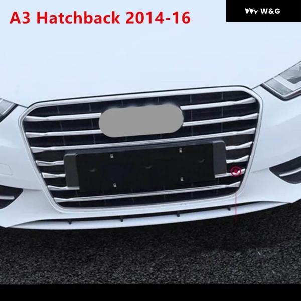 1セット ステンレス 車フロント グリル 装飾 カバー トリム ストリップ アウディ A3 8Vセダン ハッチバック スポーツバック2014-16カー スタイリング カスタム パーツ アクセサリーHign-concerned Chemica...