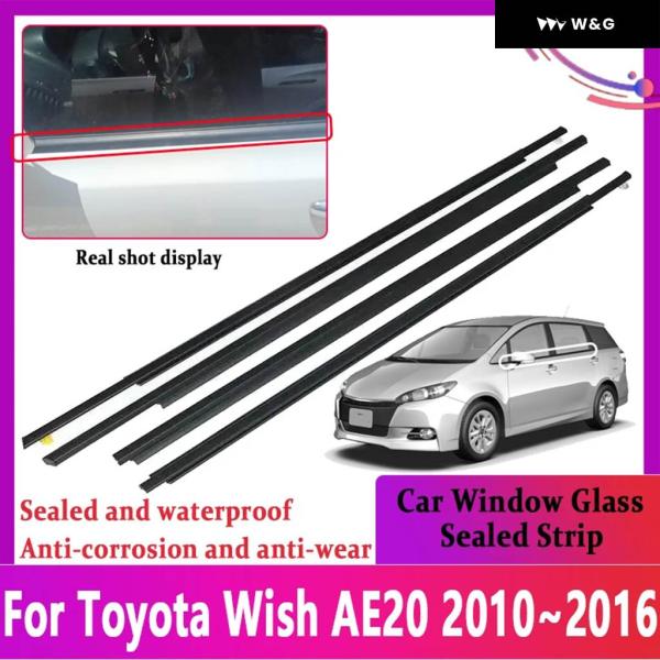 窓ガラスシールストリップ トヨタ ウィッシュ 2010-14-2016 AE20 ブラック 防雨 ウェザーストリップ 自動車アクセサリー カスタム パーツ アクセサリーHign-concerned Chemical:NoneItem Wid...