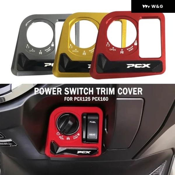 ホンダ PC X125PC X160 2021-2024 アクセサリー CNC イグニッション スイッチカバー CNC 電動ドアロック ボタン カバー プロテクター PC X 160 カスタム パーツ アクセサリーProtective pa...