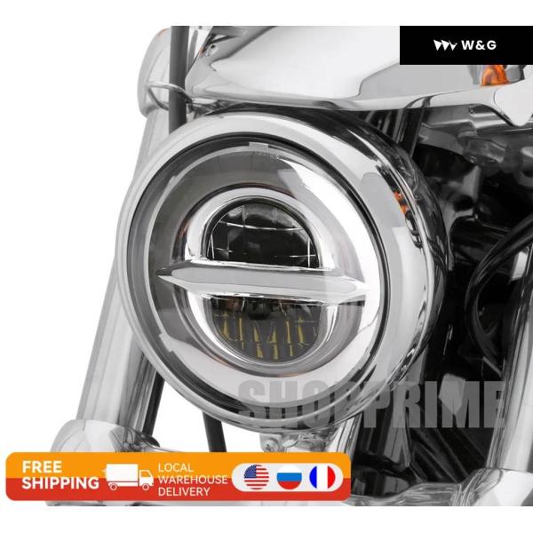 スタイル クローム 5.75インチ LED ヘッドライト 5-3/4インチ LED DRL 50W オートバイ バイク ヘッドライト ハーレー スポーツスター 883 XL883 FXCW カスタム パーツ アクセサリーHign-conce...