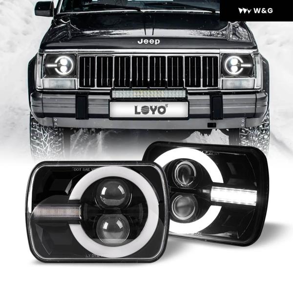 スタイル 7X6 5X7 LED ヘッドライト ジープ ラングラー YJ チェロキー XJ H6014 H6052 H6054 H4 ヘッドランプ カーアクセサリー LEDランプ カスタム パーツ アクセサリーHign-concerned ...