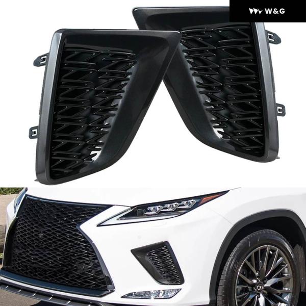 レクサス RX350 RX450H 2020 2021 2022 フロント バンパー フォグランプ グリル フレーム カーアクセサリー カスタム パーツ アクセサリーSpecial Features:headlight fog light ...