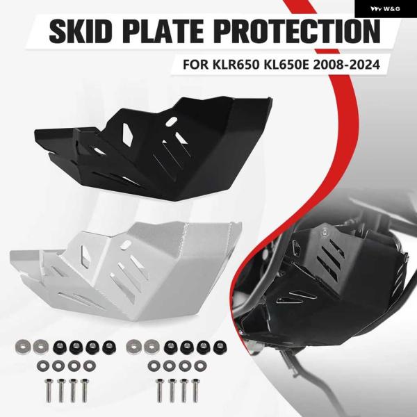 KLR650 オートバイ バイク シャーシ エンジン ガード バッシュボトムスキッドプレートアンダー フレーム カバー プロテクター カワサキ KL650E 2008-2024 カスタム パーツ アクセサリーHign-concerned C...