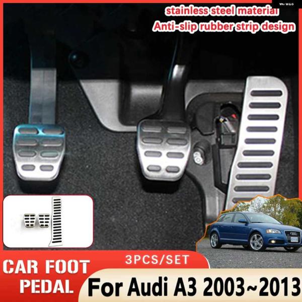 車用フットペダル アウディ A3 8P 2003~2013 2004-09 AT MT ゴム製滑り止めペダルカバー ステンレス ペダル カスタム パーツ アクセサリーHign-concerned Chemical:NoneItem Weig...