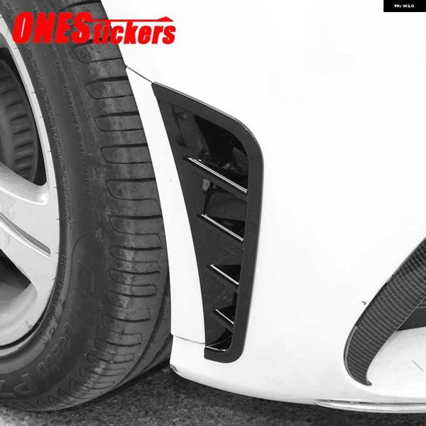 メルセデス ベンツ A C CLA GLC クラス AMG W177 W205 C118 W118 X253 2019-2021 車用フロント バンパー サイドエア アウトレット トリム カバー ステッカー カスタム パーツ アクセサリーH...