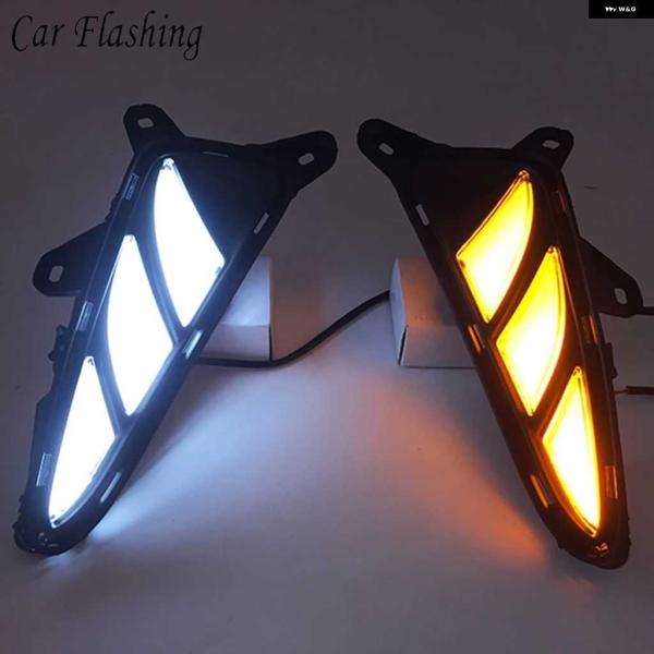 トヨタ C-HR CHR 2016-19 イエローウィンカーカー DRL LED デイタイム ランニングライト デイライト フォグランプ 2個 カスタム パーツ アクセサリーHign-concerned Chemical:NoneSpeci...