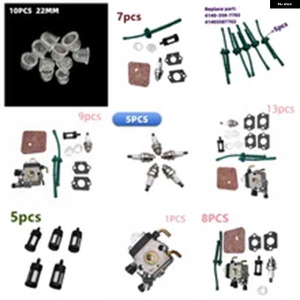 キャブレター 燃料ライン オイルバブル プライマー バルブ スパークプラグ 燃料 フィルター キット 付き STIHL FS38 FS45 FS46 FS55 FS74 FS75 FS76 FS80 カスタム パーツ アクセサリーHign-...