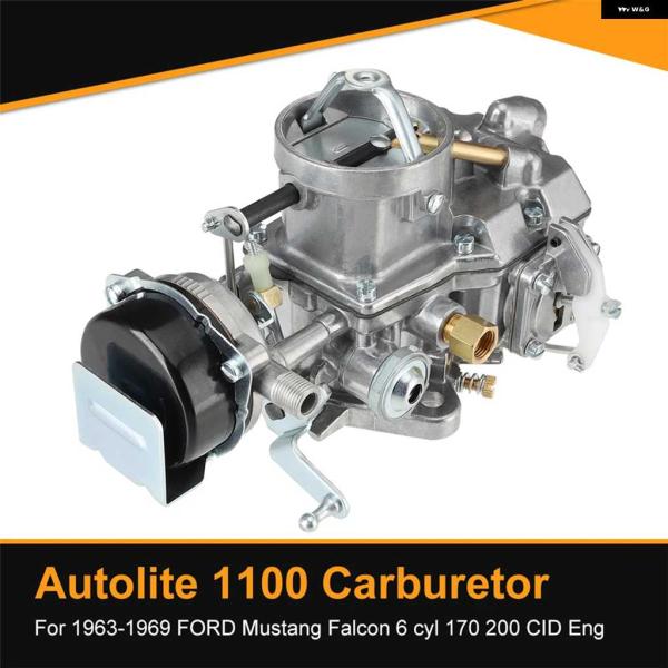 オートライト 1100 キャブレター 1963 1964 1965 1966 1967 1968 1969 フォード マスタング ファルコン 6気筒 170 200 CID エンジン カスタム パーツ アクセサリーHign-concerne...