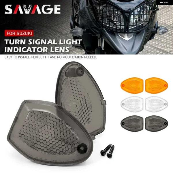 ウインカーライト レンズ スズキ DL 1050 1000 650/XT/ADVENTURE GSF 1250 BANDIT SV650 バイク 用 インジケーター カバー ハウジング カスタム パーツ アクセサリーBattery Incl...