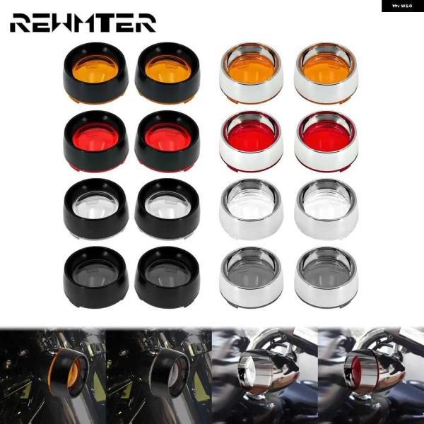 2X オートバイ ウィンカーライト ベゼル インジケーター レンズ トリム リングバイザーカバー ハーレー スポーツスター XL ソフテイル ダイナツーリングFLHR FL カスタム パーツ アクセサリーHign-concerned Che...