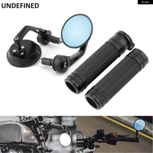 バイク ミラー 25MM ハンドルバー エンド バックミラー サイドミラー 1インチ ハンドル グリップ ケーブル ハーレー スポーツスター チョッパー カフェレーサー カスタム パーツ アクセサリーHign-concerned Chemi...