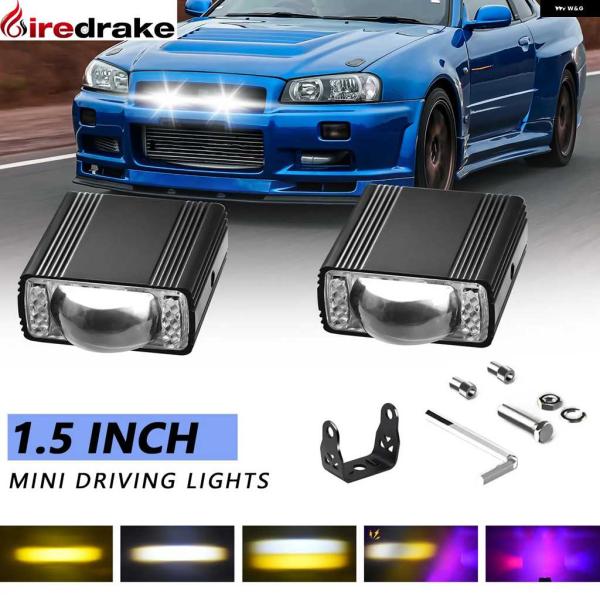 LED 車用 グリル スポットライト プロジェクターレンズ ライト DRL 120W 12000LM 超高輝度 オートバイ バイク 補助スポットライト 6000K/4500K/3000K 12V カスタム パーツ アクセサリーHign-co...