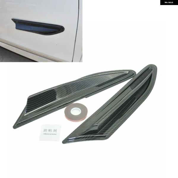 汎用 フロント バンパー リップスプリッター フィンスポイラー カナード カーボンプリント カスタム パーツ アクセサリーUniversal Front Bumper Lip Splitter Fins Spoiler Canards Ca...