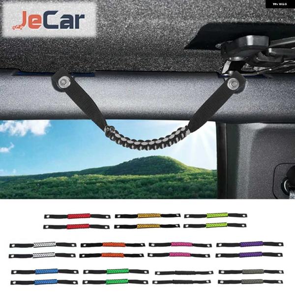 車用 フロントリア ドアルーフ ハンドルバー ロープグラブ PVCロープ/オックス フォード 布/アイアン フォード ブロンコ 2021 UP 内装アクセサリー カスタム パーツ アクセサリーJeCar Car Front Rear Doo...