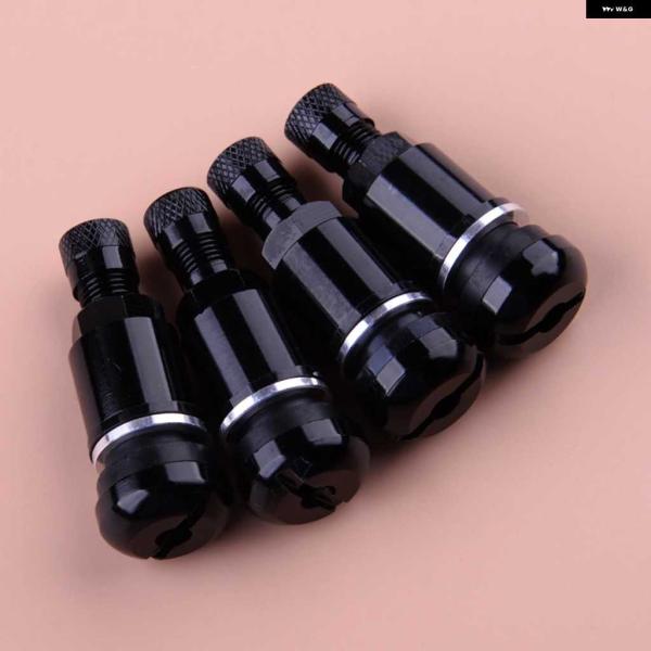 4個ブラック アルミ 合金 車 オートバイ バイク 自転車 汎用 113MM リム タイヤ ホイール ステム バルブ カスタム パーツ アクセサリーHign-concerned Chemical:NoneMaterial:-Model Nu...