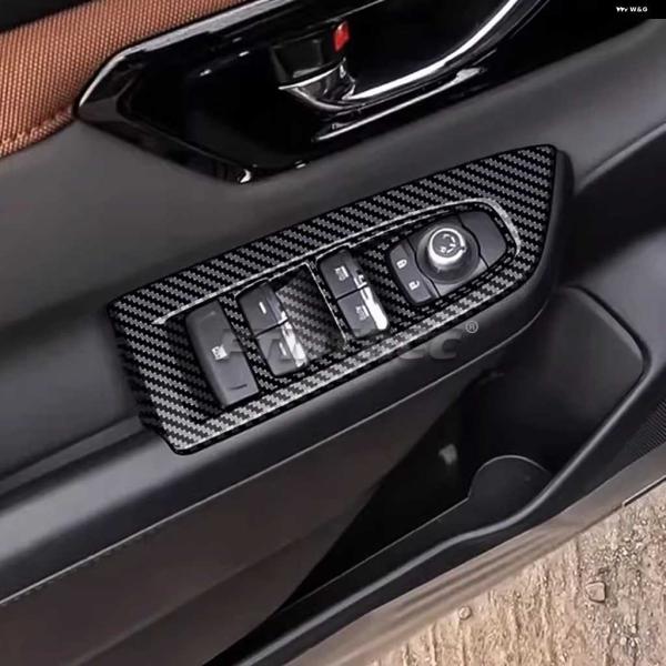 スバル フォレスター 6代目 2024 2025 2026年式 カーウィンドウガラスリフトスイッチ ボタン パネル トリム LHD インテリア トリム キット カバー ステッカー カスタム パーツ アクセサリーHign-concerned ...