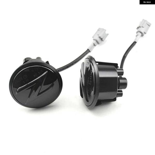 2個 LED ダイナミック アンバー サイド マーカーライト ウィンカー シーケンシャル ブリンカーランプ 日産 370Z クーペ ニスモ Z34 09-20 CANバス カスタム パーツ アクセサリーHign-concerned Chem...