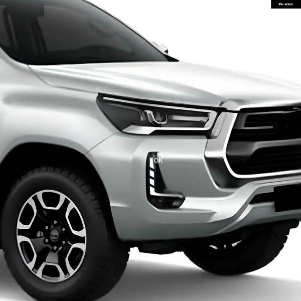 トヨタ ハイラックス レボ 2024-2025 フロント バンパー アップグレード LED ダイナミック デイタイム ランニングライト カーライト アセンブリ ツール アクセサリー カスタム パーツ アクセサリーHign-concerned...