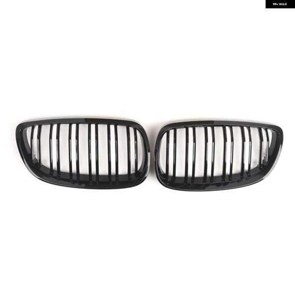 フロントフードダブルライン グリル BMW 3シリーズ E92 E93 クーペ 2006- 2010 51137157277-グロスブラックキドニー グリル カスタム パーツ アクセサリーHign-concerned Chemical:No...
