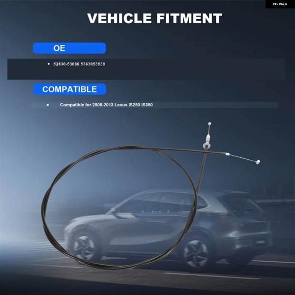 フードラッチハンドル ケーブル 5363053030 53630-53030 スイッチ レクサス IS250 IS350 2006-2013 カスタム パーツ アクセサリーHign-concerned Chemical:NoneOrigin...